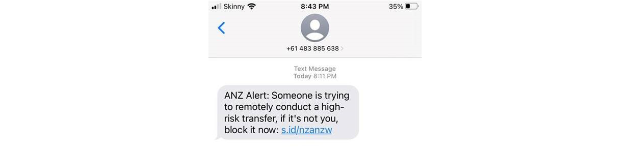 April 2022 – Beware of text message phishing scams